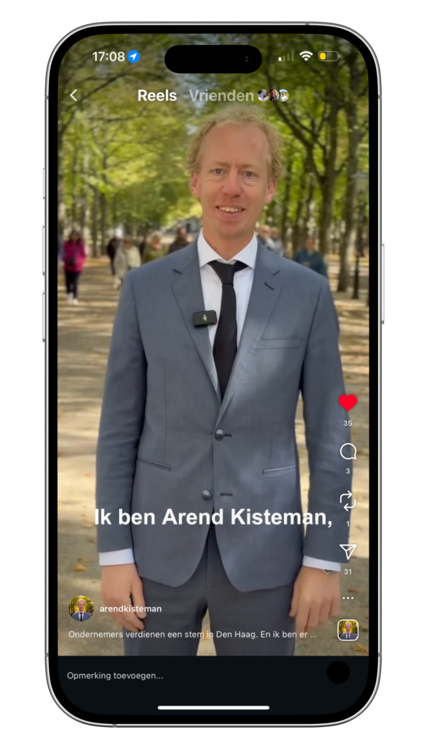 Arend Kisteman – Stem op plek 19. Dé ondernemer in de Kamer.